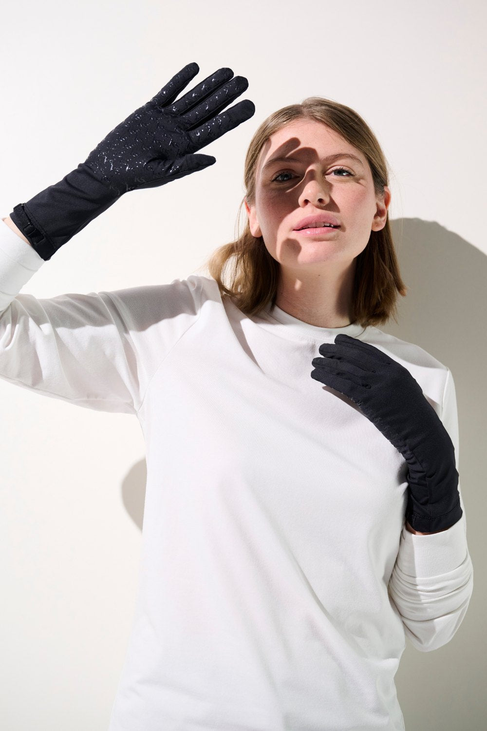Women's Black UV Gloves, Mojave, UPF 50+– Ker Sun USA
