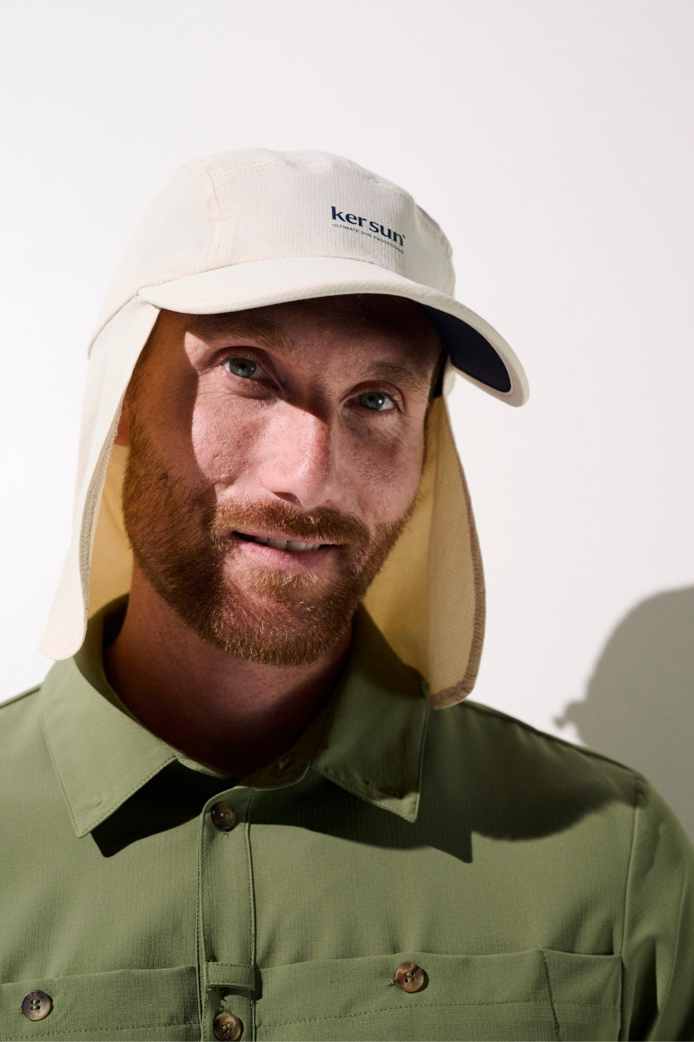 Men's UV Sun Cap, Sequoia, Beige, UPF 50+– Ker Sun