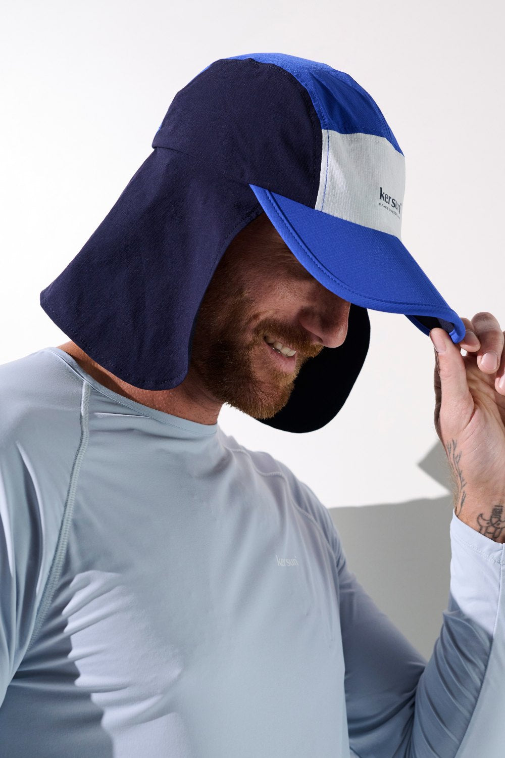 Men's UV Sun Cap, Sequoia, Blue, UPF 50+– Ker Sun
