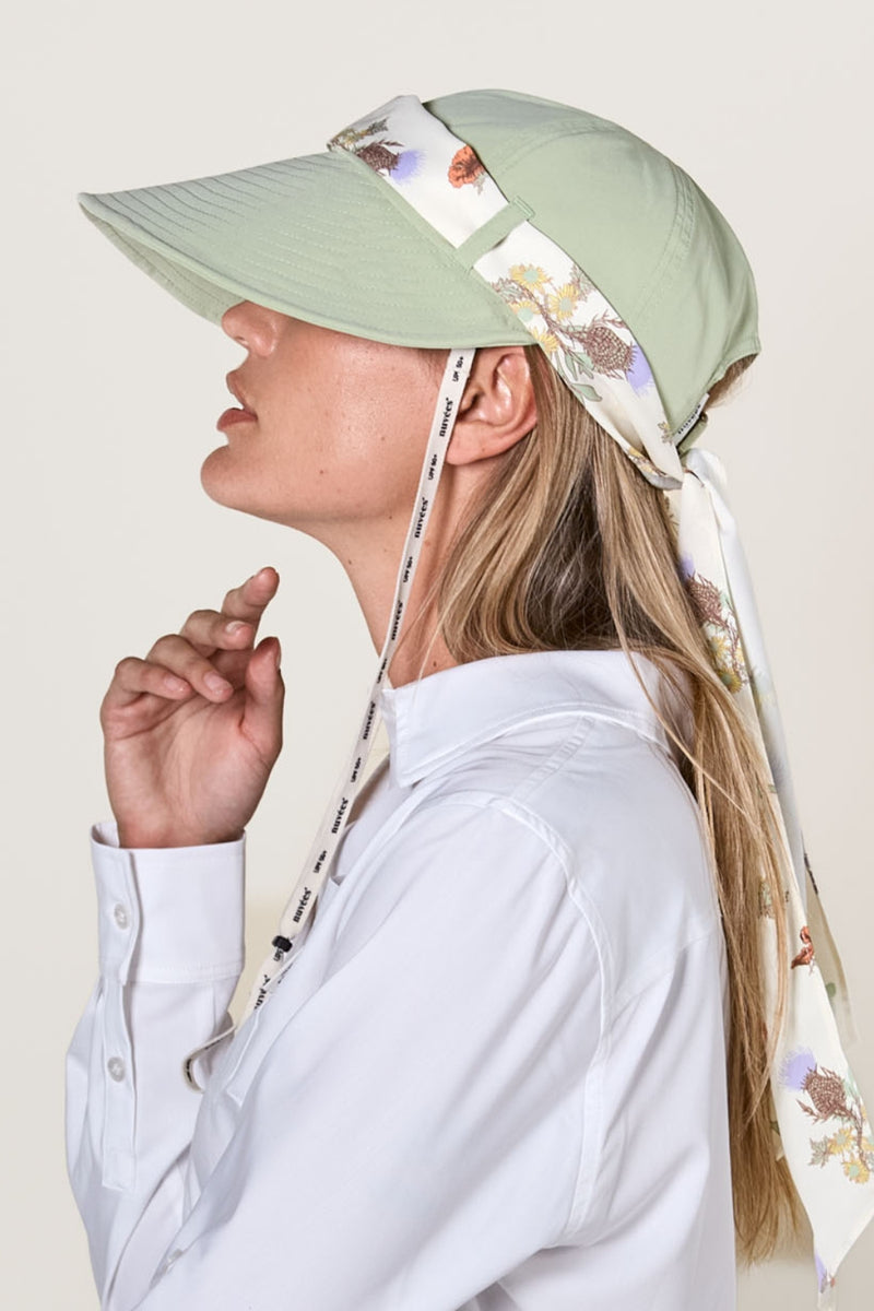 Casquette anti-UV Femme Vert, Saint-Malo, Nuvées, UPF 50+ – KER SUN